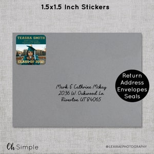 Graduation Address Return Stickers Printable Address Labels - Etsy