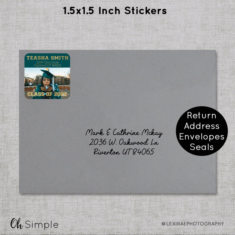 Graduation Address Return Stickers Printable Address Labels | Etsy