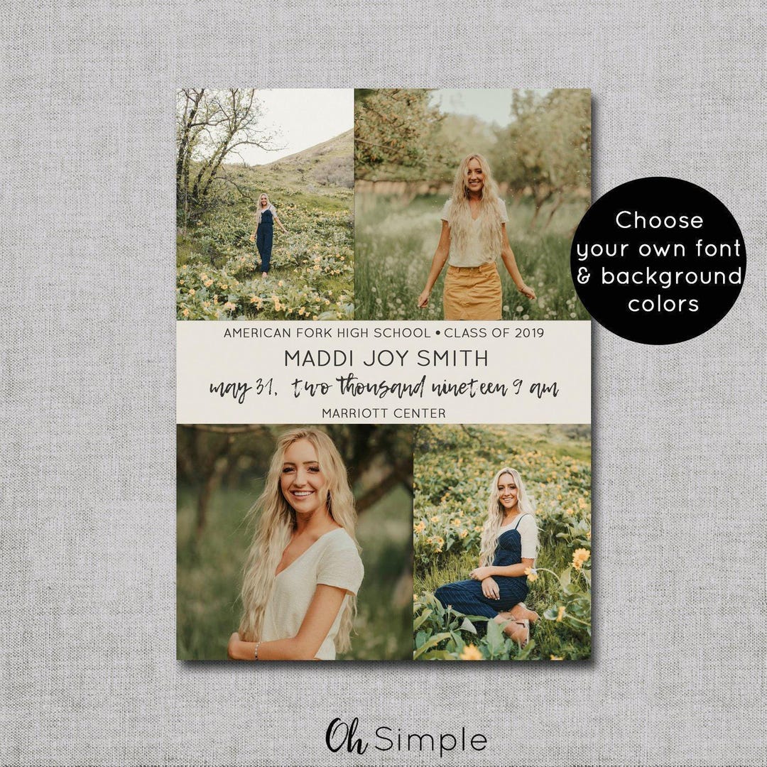 Photo Graduation Invitations, College Graduation Announcement, High ...