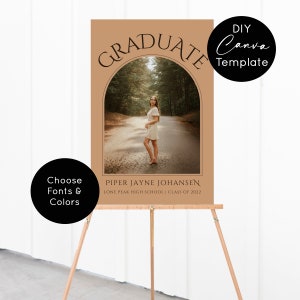 Graduation Party Poster, Welcome Sign for Grad Party, Guest Book Poster ...