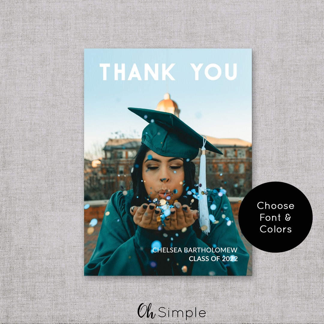 Graduation Thank You Cards, Notes, or Postcards for Class of 2025 - Etsy