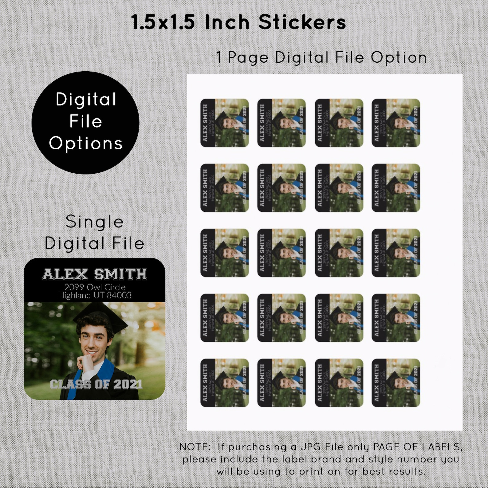 Graduation Address Return Stickers Printable Address Labels - Etsy