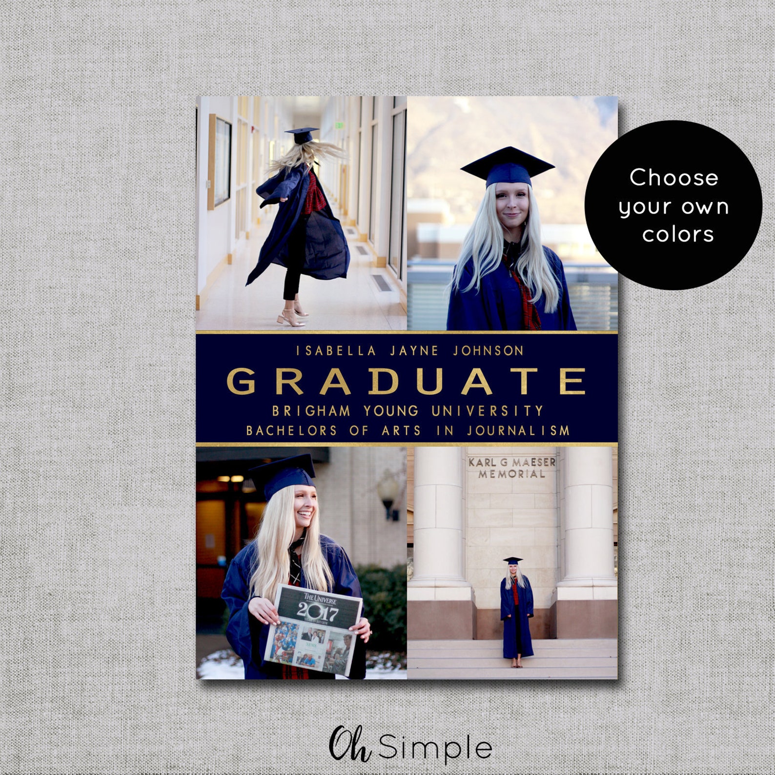 College Graduation Invitations, University Graduation Announcement ...