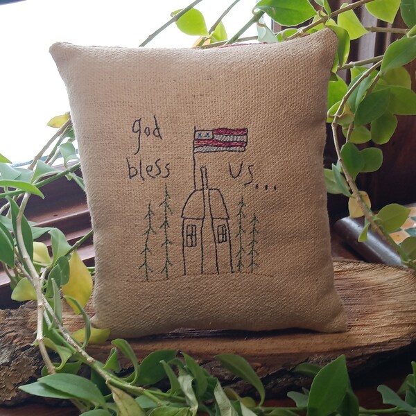 Primitive Pillow - Etsy