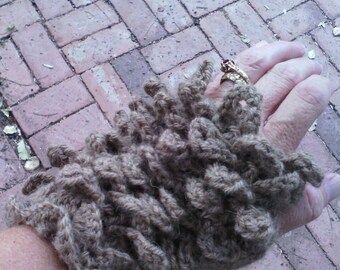 Winter Knit and Crochet Crocodile Stitch Cuffs in 100% alpaca | Etsy