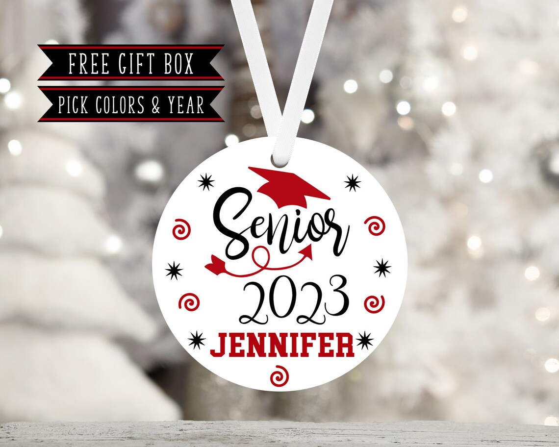 Senior Year arrow & Stars Personalized Ornament-class of - Etsy