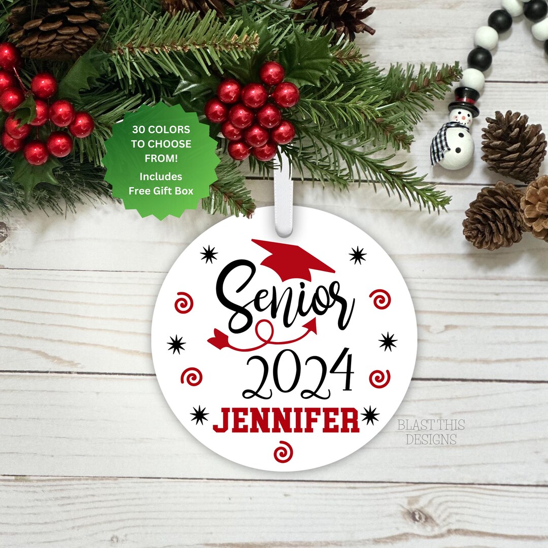Senior Year (arrow & Stars) Personalized Ornament-class of 2024-class ...