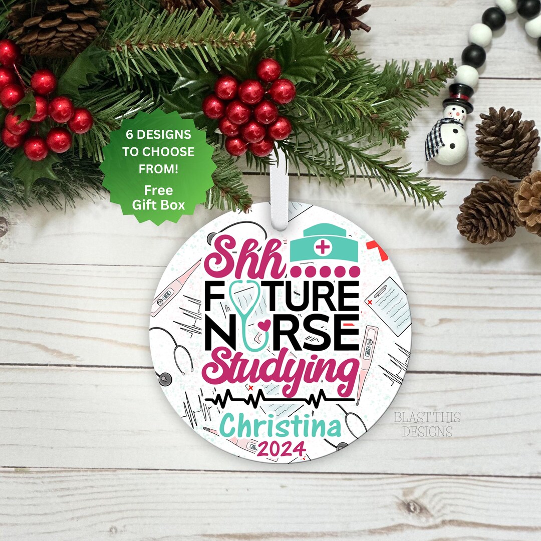 Personalized Shh..future Nurse Studying Ornament-nursing Student ...