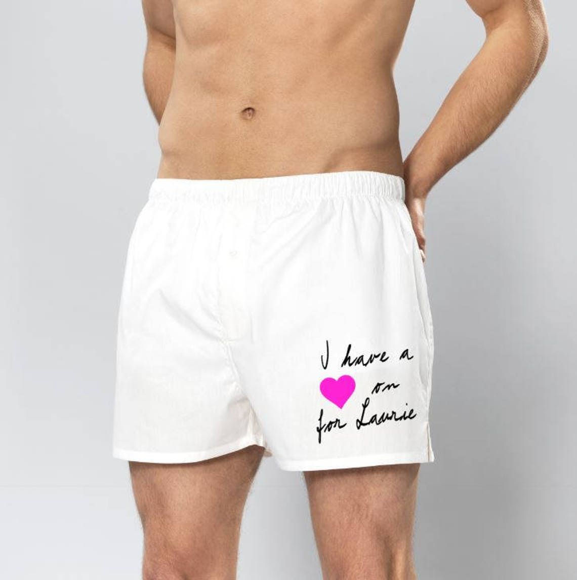 Personalised Mens Boxers/boxer Shorts - I Have a Heart on for (your ...