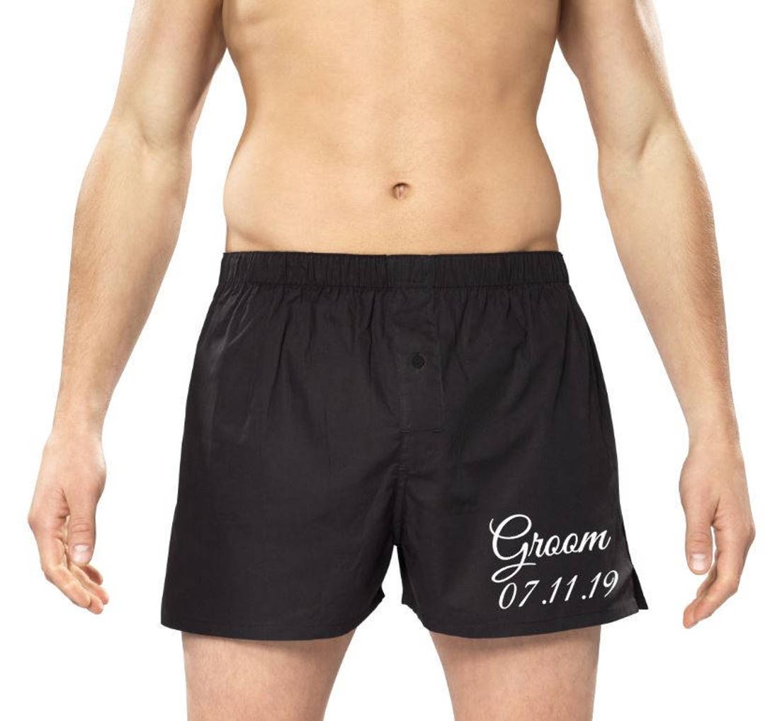 Personalised Mens Boxers/boxer Shorts -groom - Your Wedding Date ...