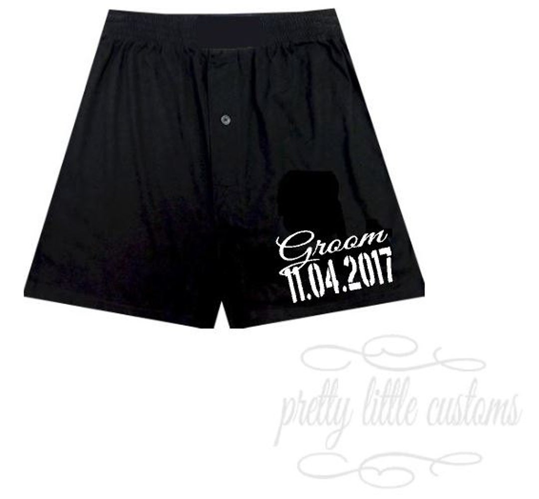 Personalised Mens Boxers/boxer Shorts -groom - Your Wedding Date ...