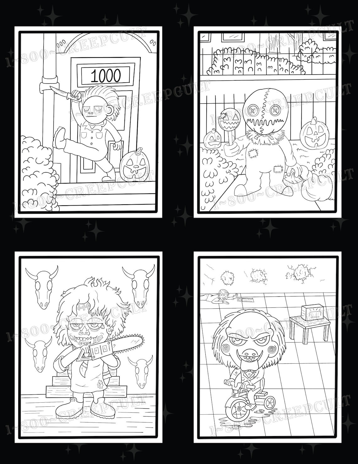 Lil Creeps Digital Horror Coloring Book Digital Download - Etsy