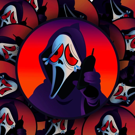 Crying Ghostface Scream Inspired Horror Movie Vinyl Sicker - Etsy