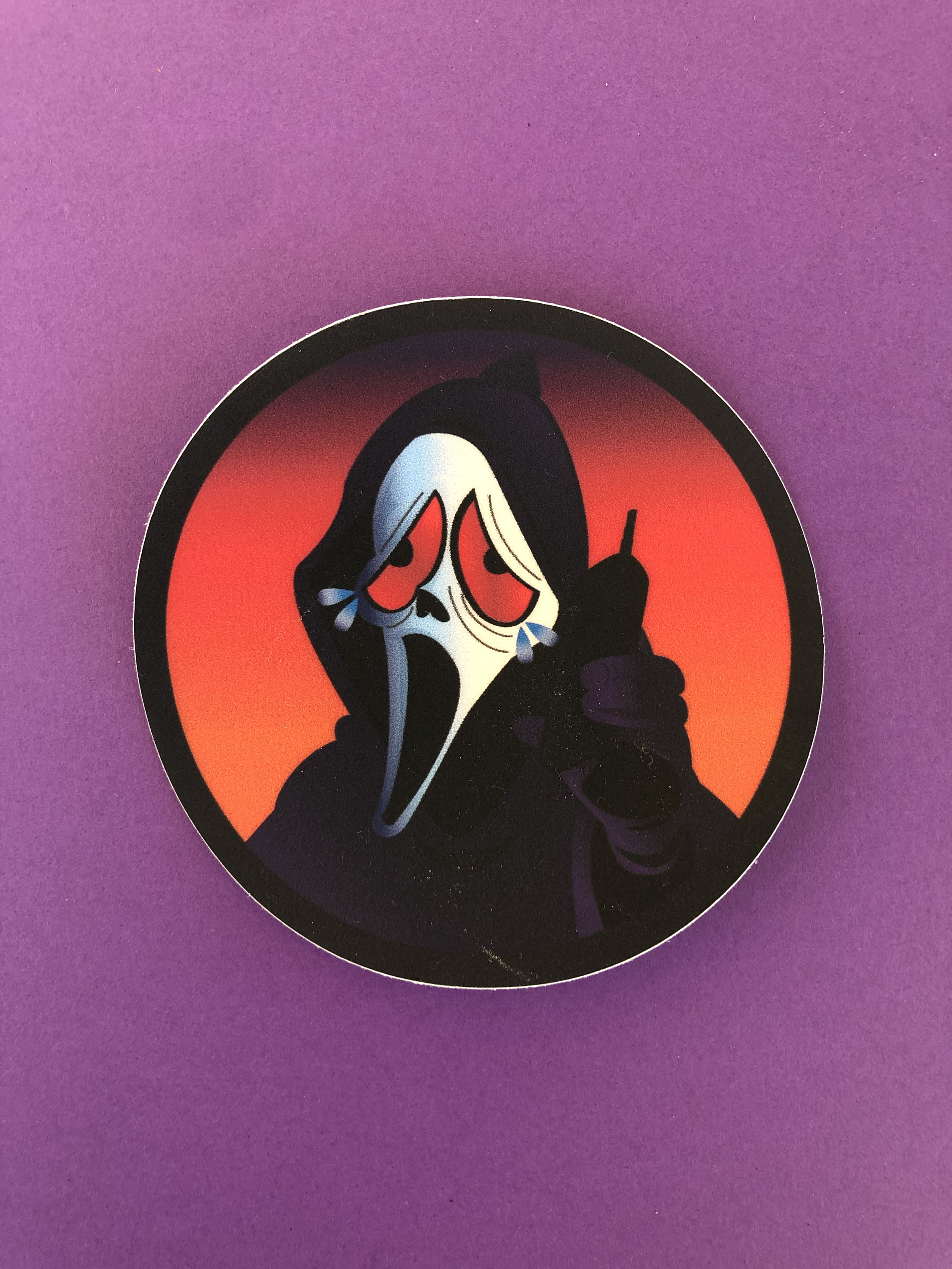 Crying Ghostface Scream Inspired Horror Movie Vinyl Sicker 3 - Etsy