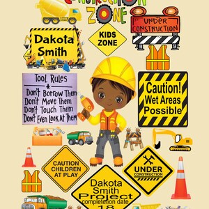 Put a Name on This Custom Personalized Construction/tool Time Baby ...