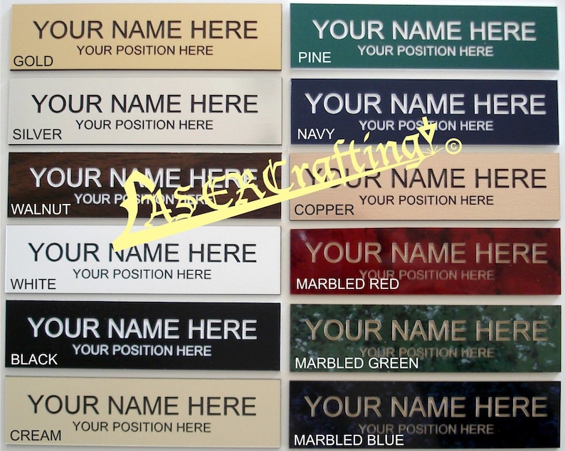 Personalized Office Name Plate 2x8 or 2x10 Laser Engraved - Etsy