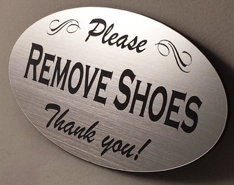 Remove Shoes Sign - Etsy