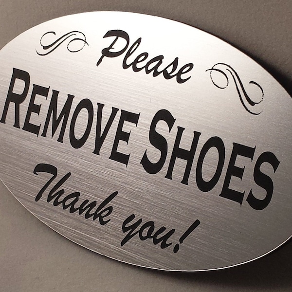 Remove Shoes Sign - Etsy