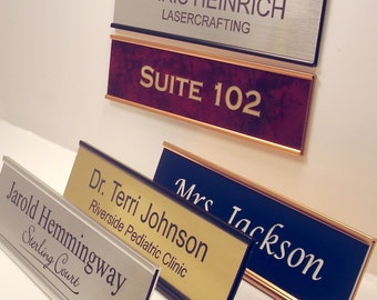 Name Plate 2 X 10 20 Color Combinations - Etsy