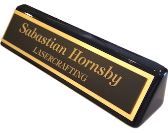 Executive Black Walnut Office Name Plate Personalized - Etsy