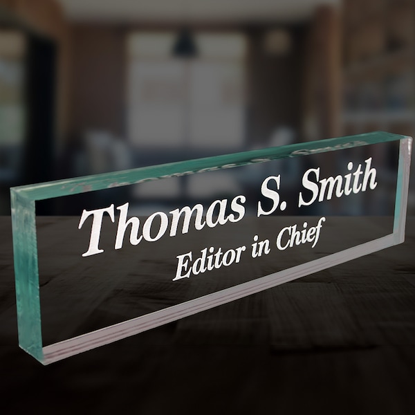 Engraved Glass Office Name - Etsy