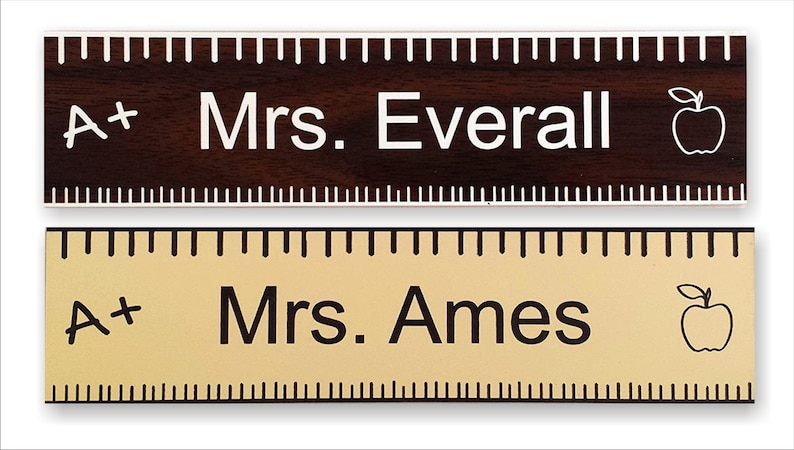 Teacher Name Plate 2" X 8" Inches - Personalized, Laser-engraved - Etsy