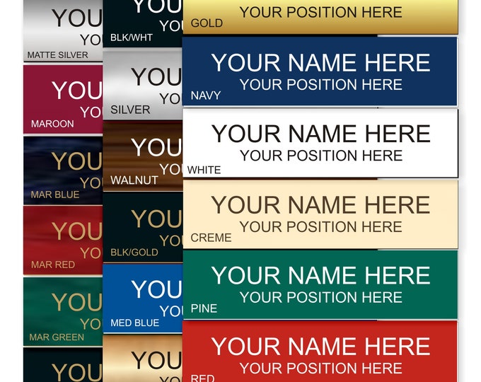 Name Plate, 2" X 10", Variety of Combinations, Office/door Sign - Etsy
