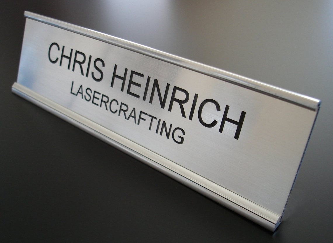 Personalized Office Name Plate With Holder 2x8 - Etsy