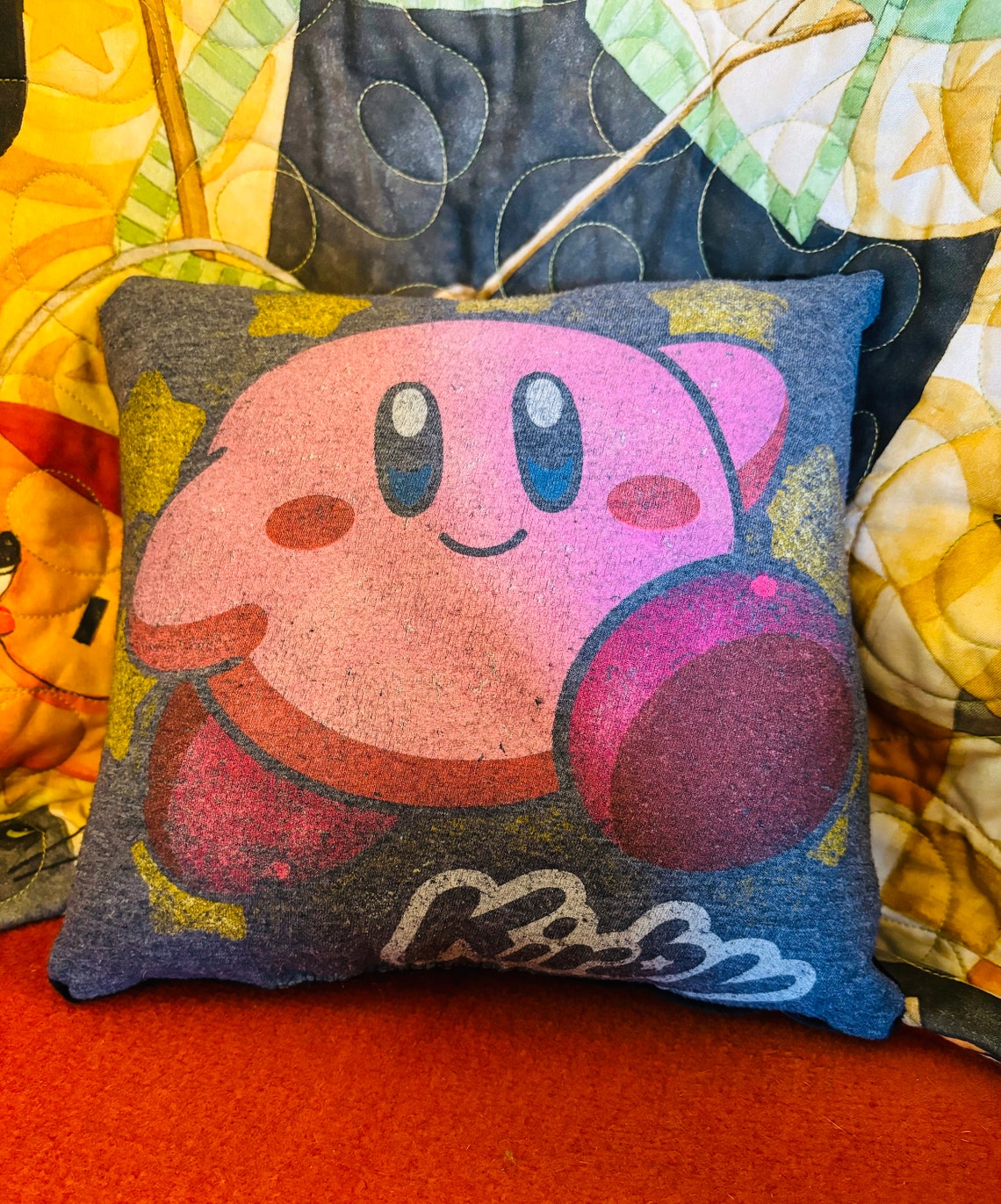 Cute Kawaii Kirby Throw Pillow With Fleece Soft and Plush Gaming Gift ...