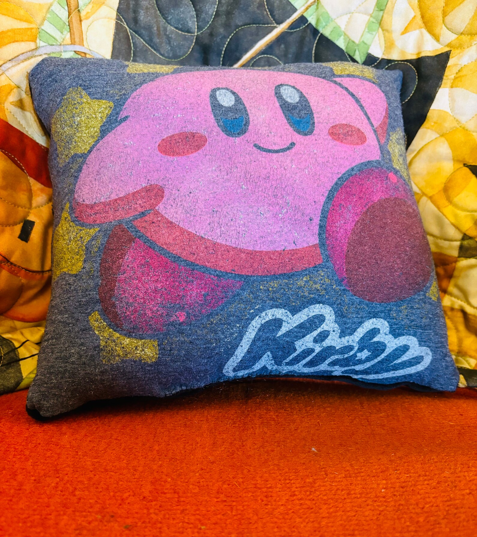 Cute Kawaii Kirby Throw Pillow With Fleece Soft and Plush Gaming Gift ...