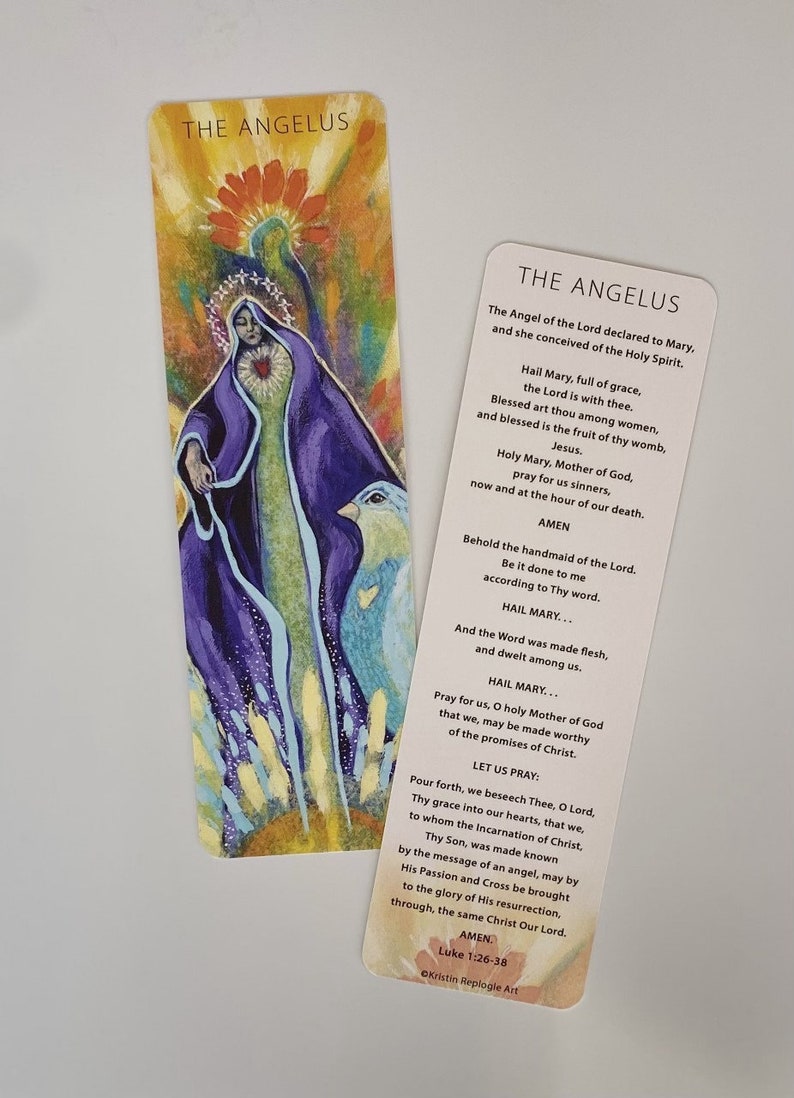 The Angelus Prayer Card. Immaculate Conception, Annunciation - Etsy