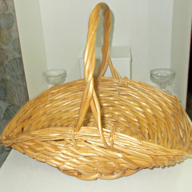 Large Wicker Basket - Etsy