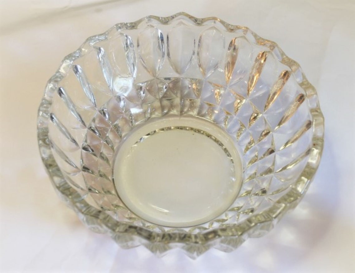 Lead Glass Serving BowlLead Glass BowlCubist Glass | Etsy