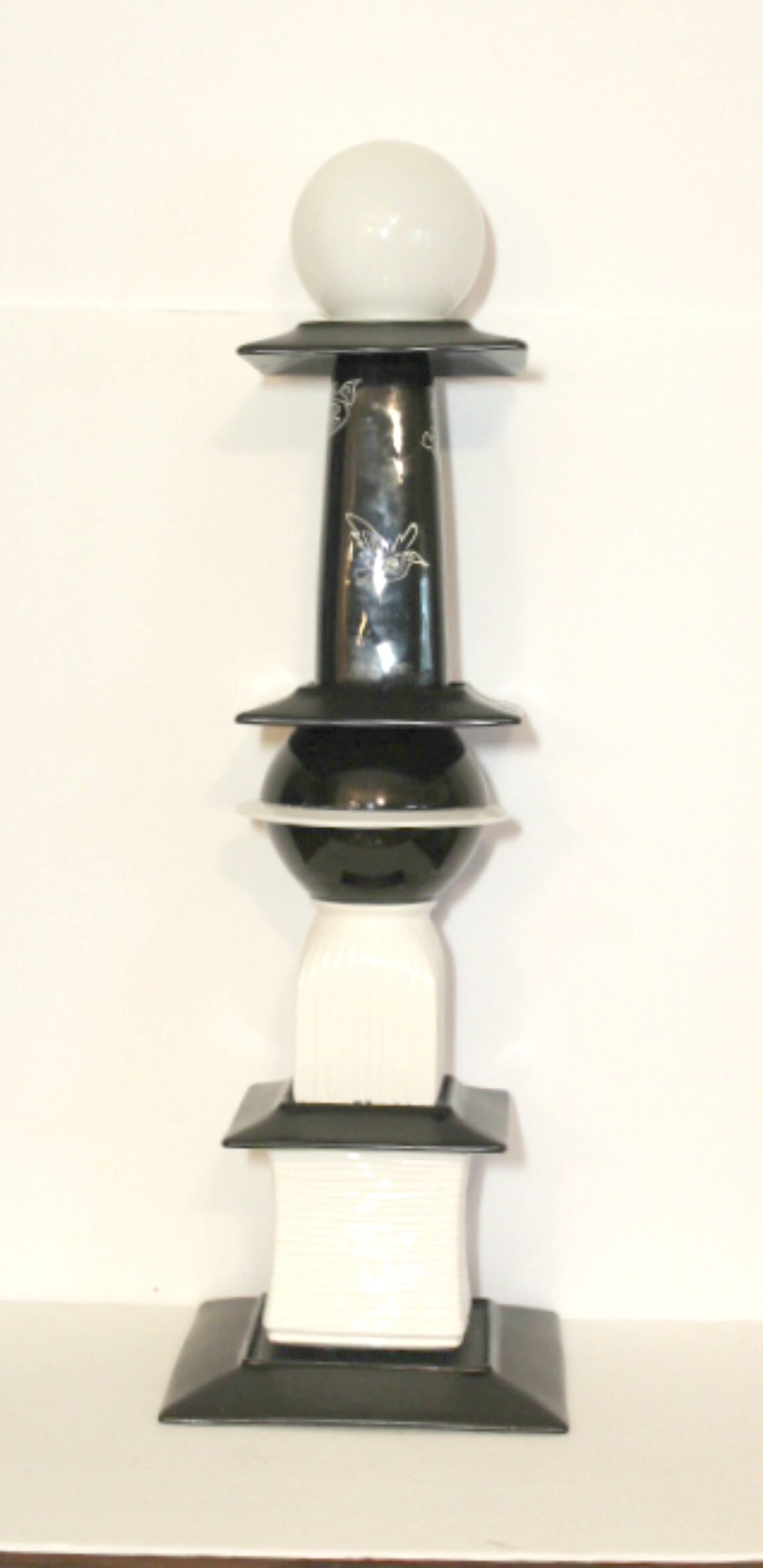 Checkmate TotemTall Glass TowerGlass ArtYard Glass ArtDeck | Etsy