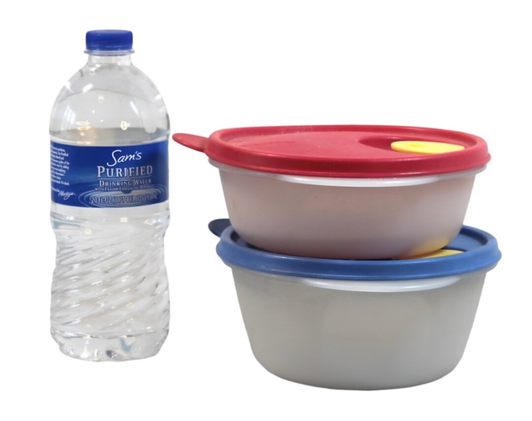 Set of 2 Tupperware Microwavable Bowls and Lids,tupperware Vented ...