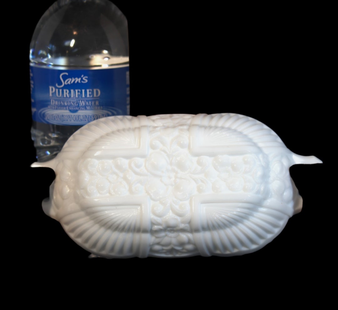 Milk Glass,oval Milk Glass Dish,milk Glass Relish Dish,oval Relish Dish ...