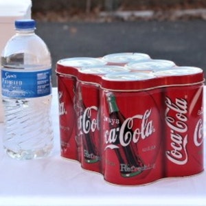 Coca Cola 6 Pack Tin,cocacola Tin Metal Container,coke Cola Tin,coke ...