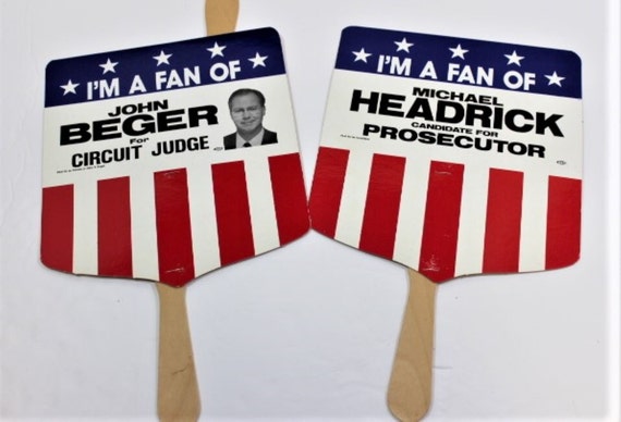 Democrat Hand Fans,Political Hand Fans,Hand Fans Poli… - Gem
