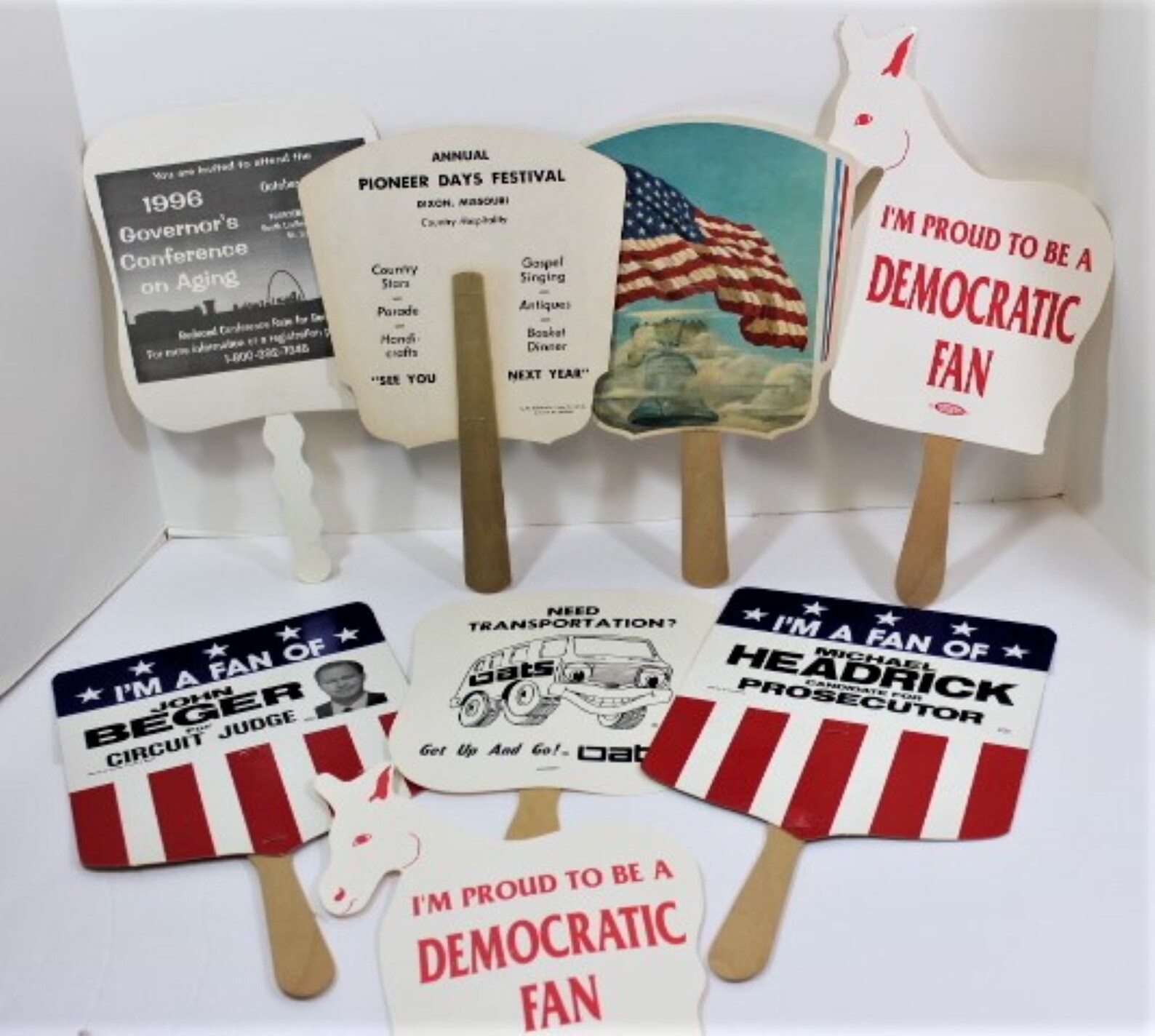 Democrat Hand Fans,political Hand Fans,hand Fans Political,old Hand ...