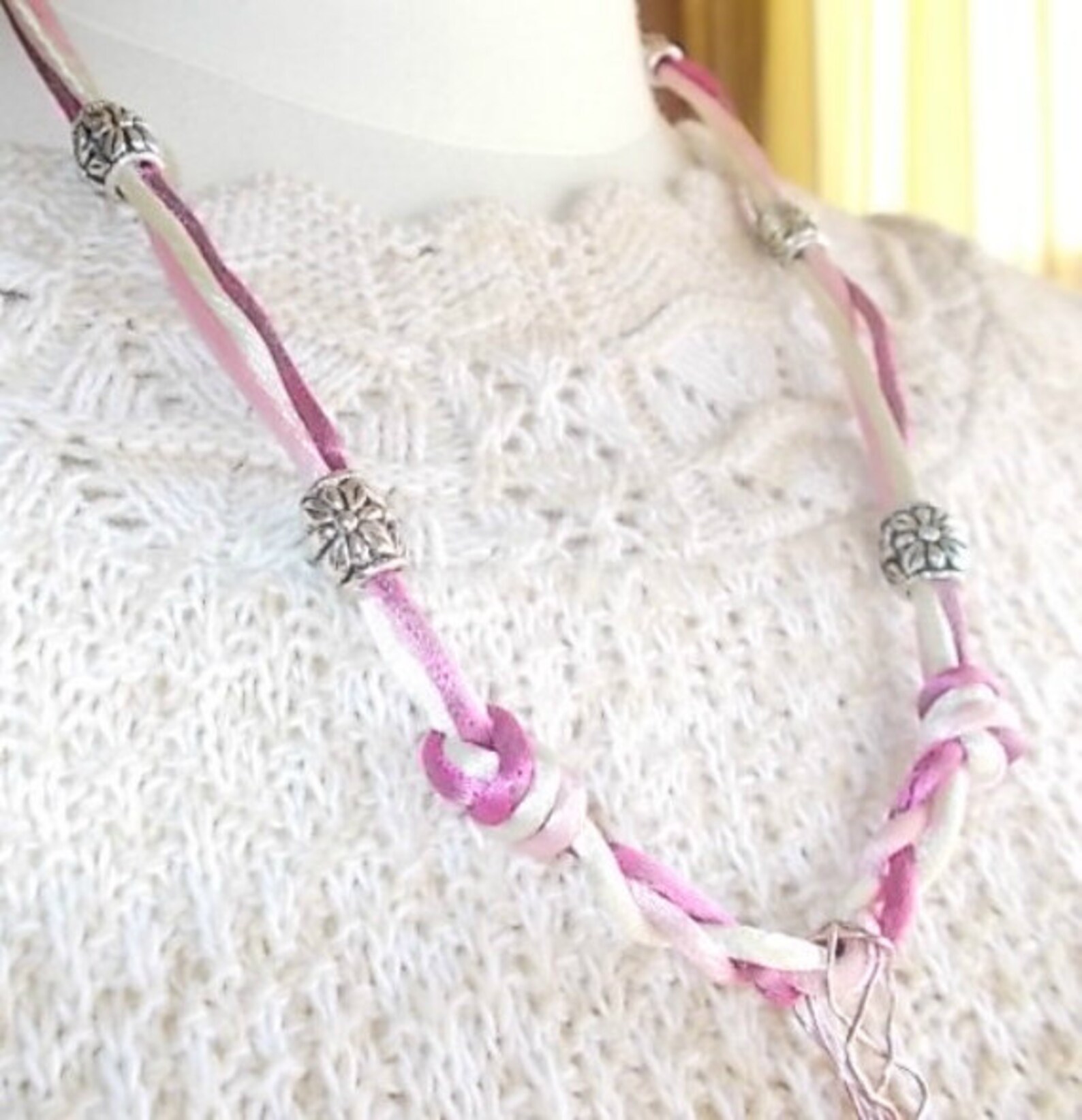 Clam Shell Necklace Wire Wrap Clam Shell Necklace Pink Wire | Etsy