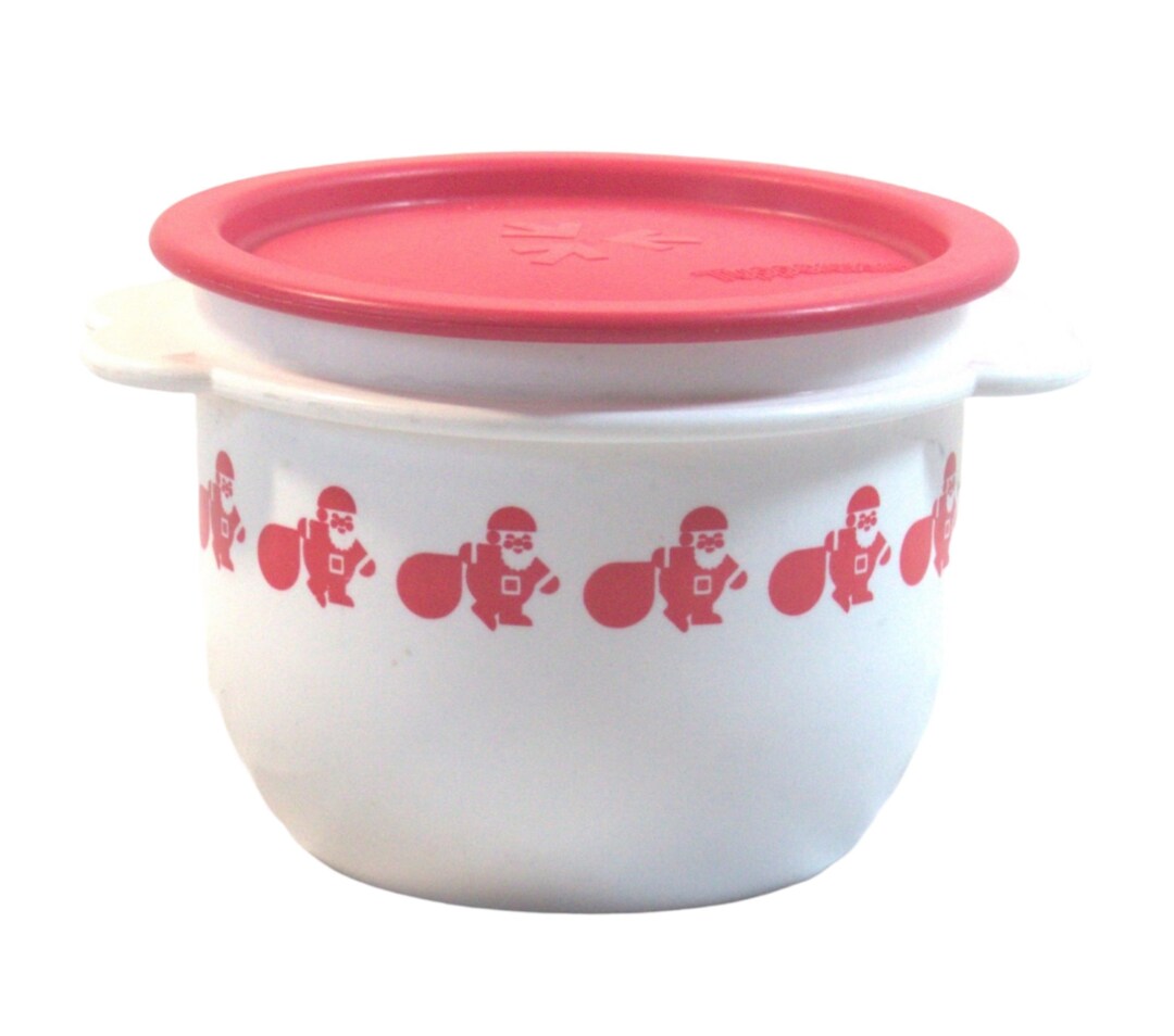 Christmas Tupperware,santa Storage Container,tupperware Bowl With Lid ...