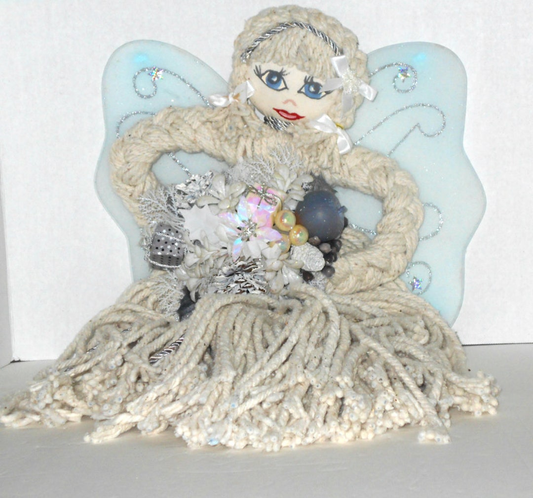 Mop Angel,mop Christmas Angels,braided Christmas Angels,hand Made ...