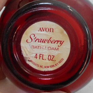 Avon Red Cruet,avon Ruby Red Stawberry Cruet,avon Cruet,avon Red Glass ...