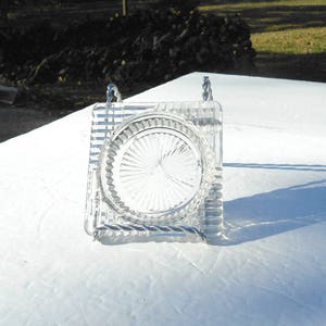 Small Square Ashtray,clear Glass Ashtray,clear Glass Square Ashtray,art ...