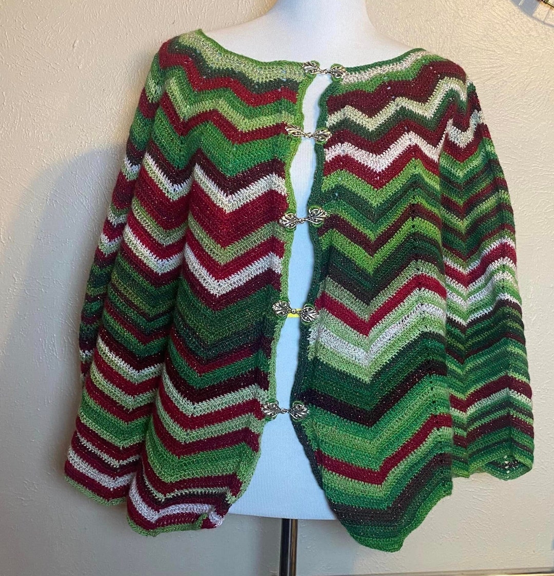 Pattern for A Chevron Cape Poncho Wrap Shawl - Etsy