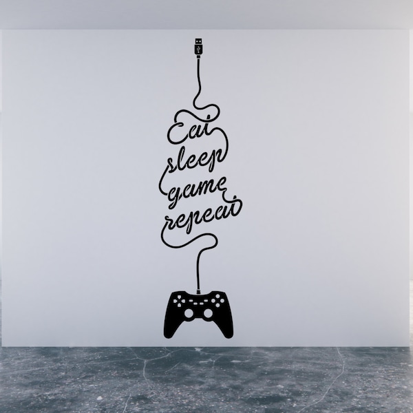 Eat Sleep Game Decal - Etsy