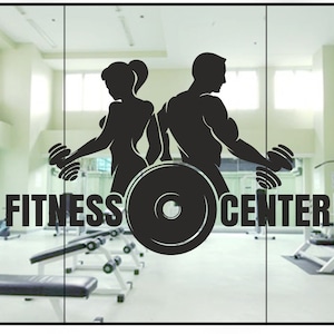 Fitness Centre Gym Decal Sign Sticker for Windows, Walls and More. Any ...