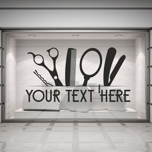 Custom Hair & Beauty Salon Shop. Wall/window Shop Art, Vinyl Decal ...