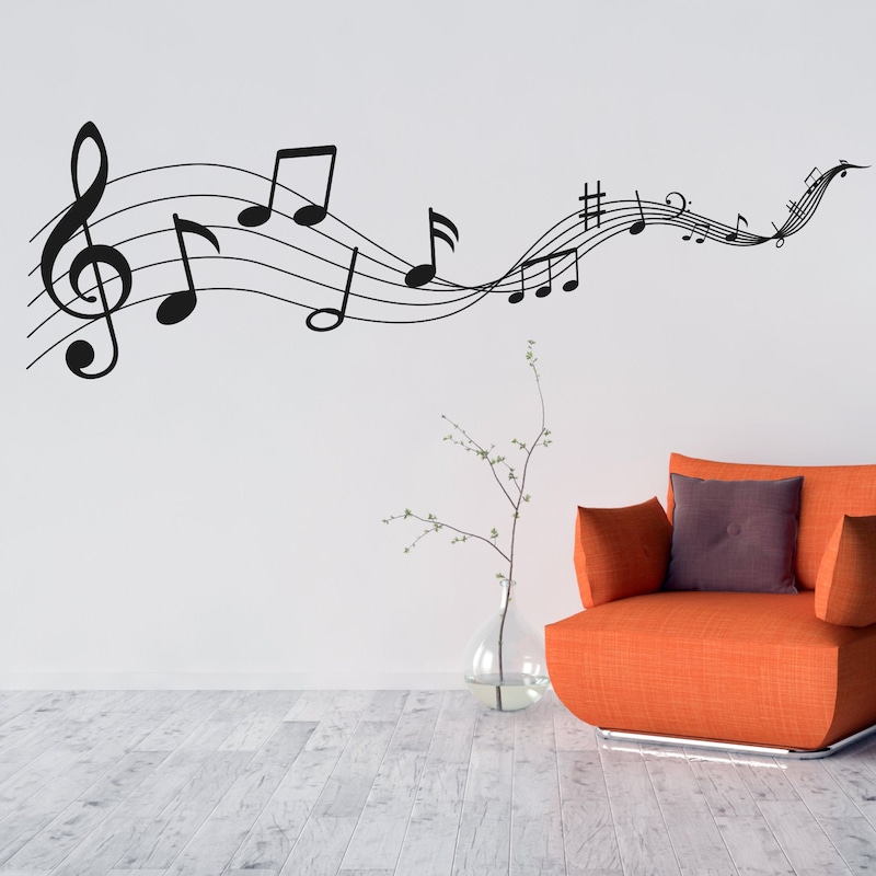 Music Notes Decal - Etsy