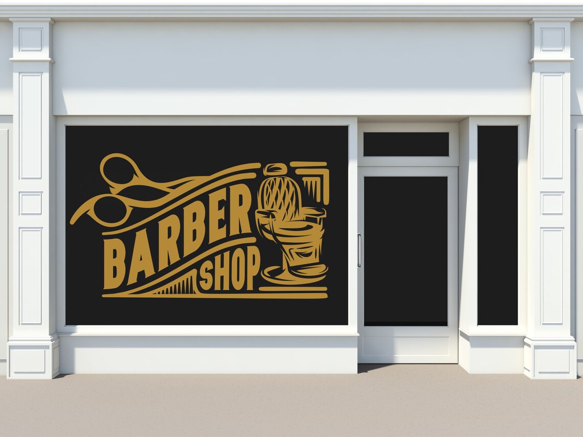 Barber Shop. Wall/window Shop Art Vinyl Decal Sticker. - Etsy UK